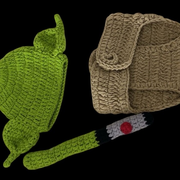 Costumes | Green And Tan Knit Kids Costume Set | Poshmark